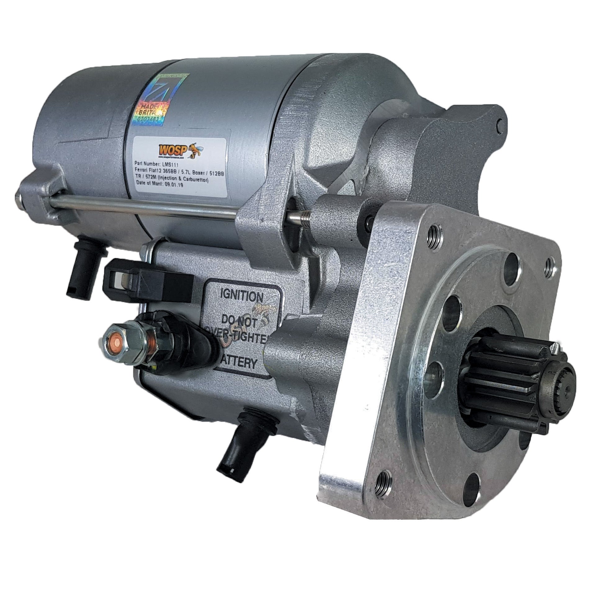 WOSP LMS111 - Ferrari Flat 12 'various' super-duty starter motor ...